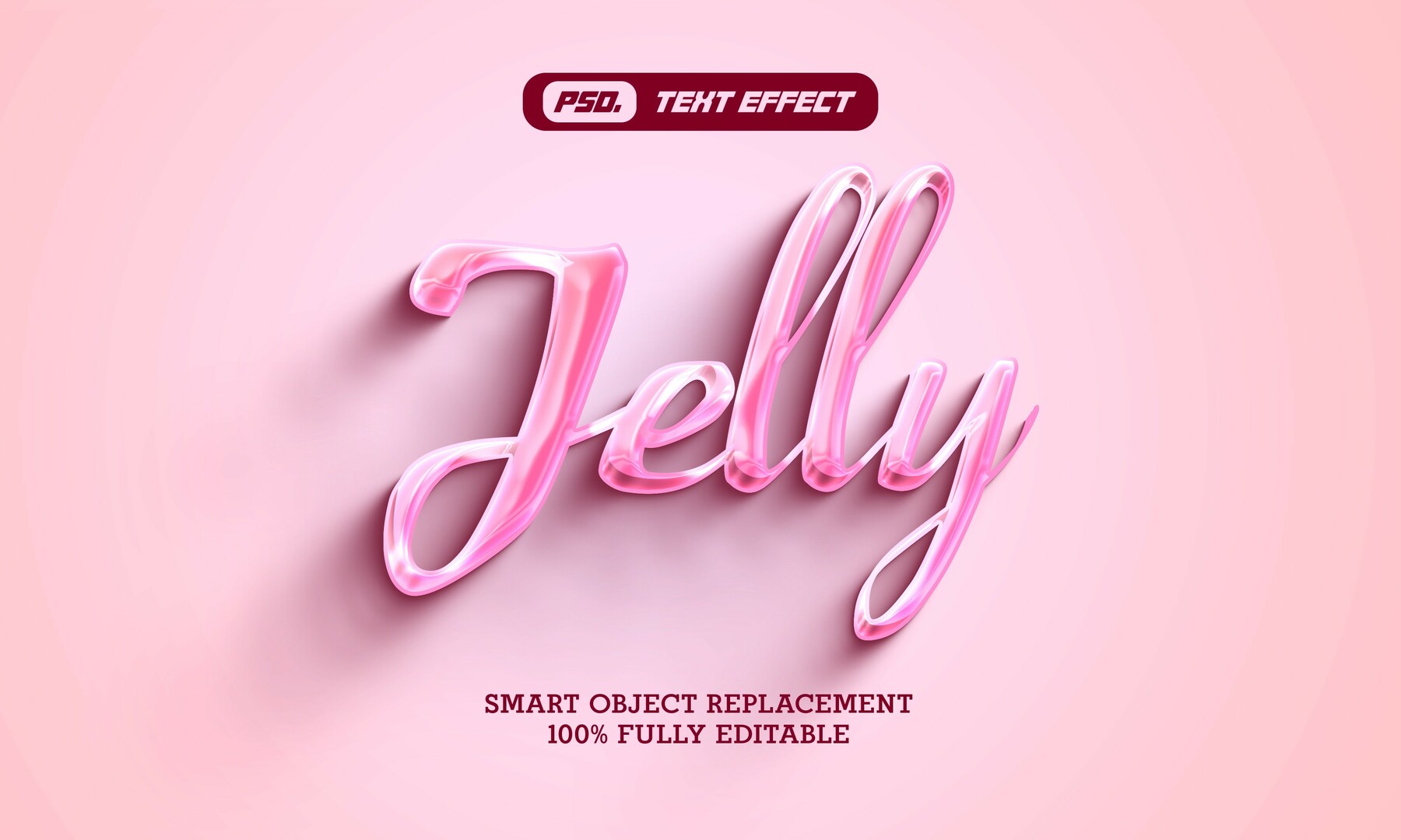 ArtStation - 3D Jelly PSD fully editable text effect. Layer style PSD ...