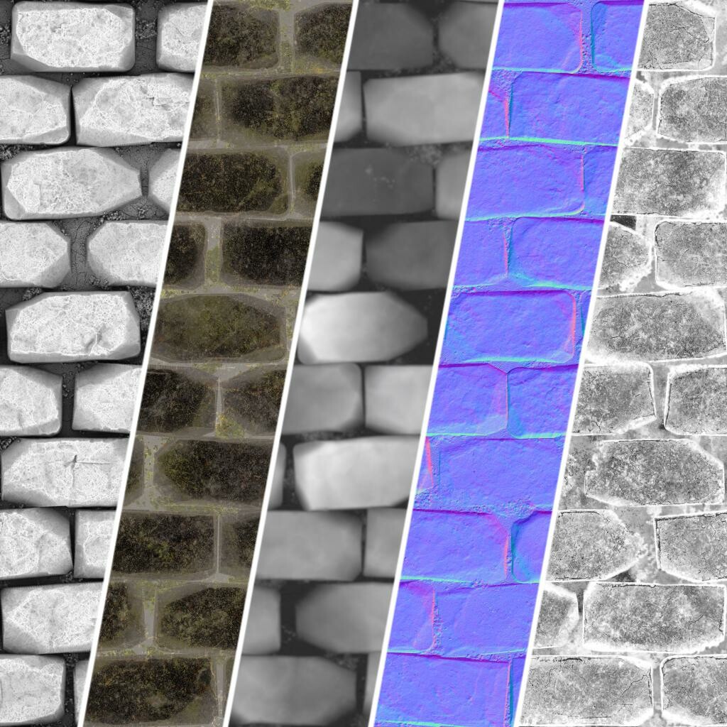 ArtStation - PBR - SHARP MOSSY ROCK WALL - 4K MATERIAL + SBS | Game Assets