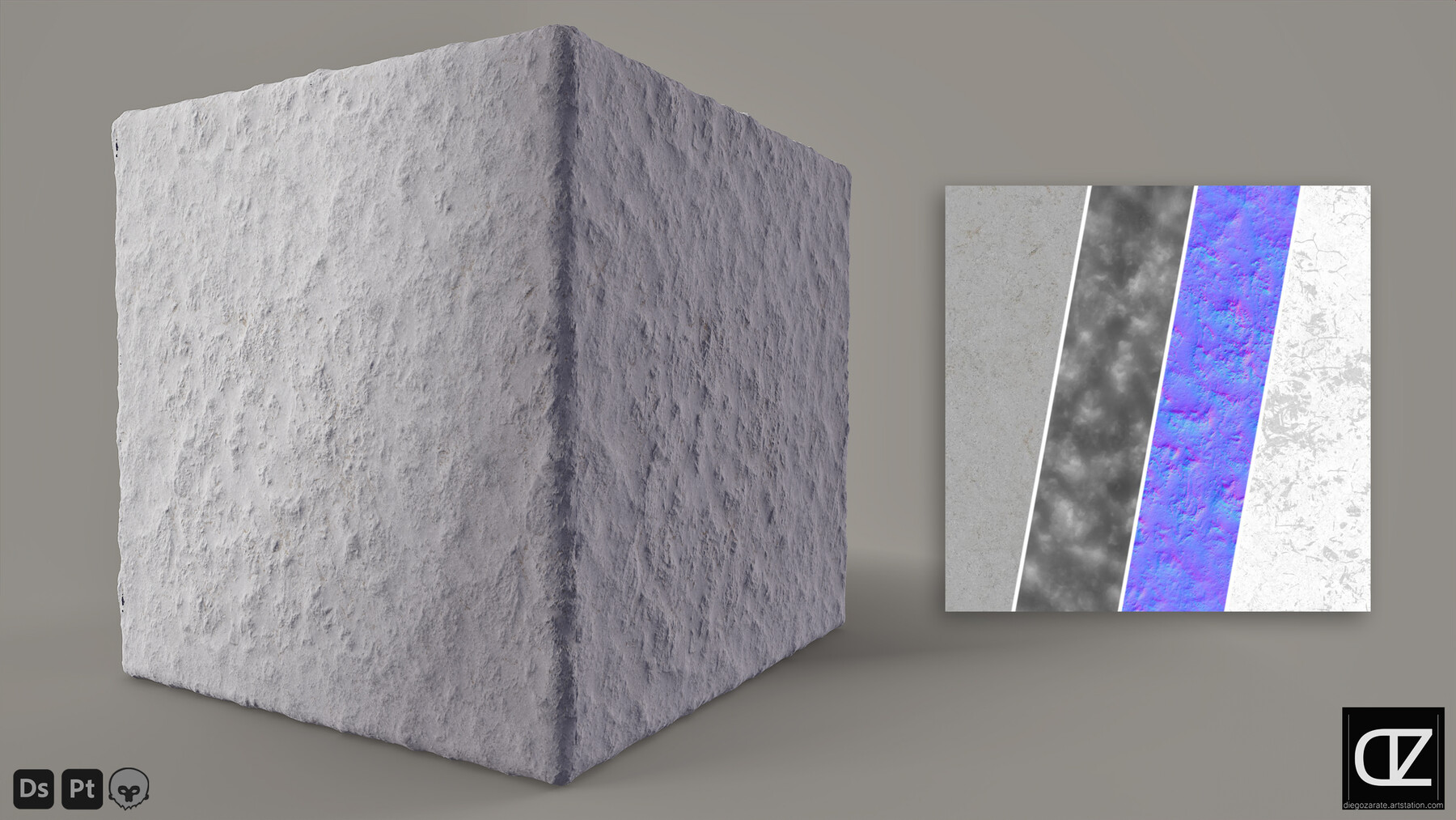 ArtStation - PBR - PLASTER SURFACE - 4K MATERIAL | Game Assets