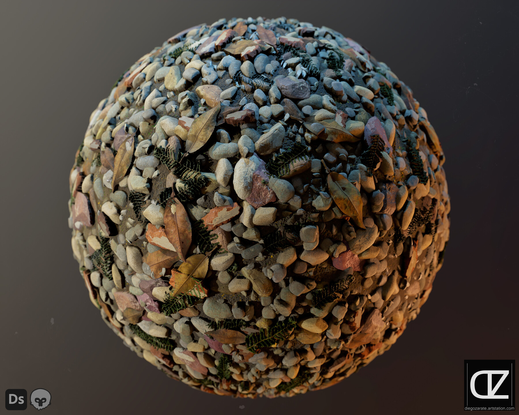 ArtStation - PBR - PEBBLES DEBRIS GROUNG - 4K MATERIAL | Game Assets