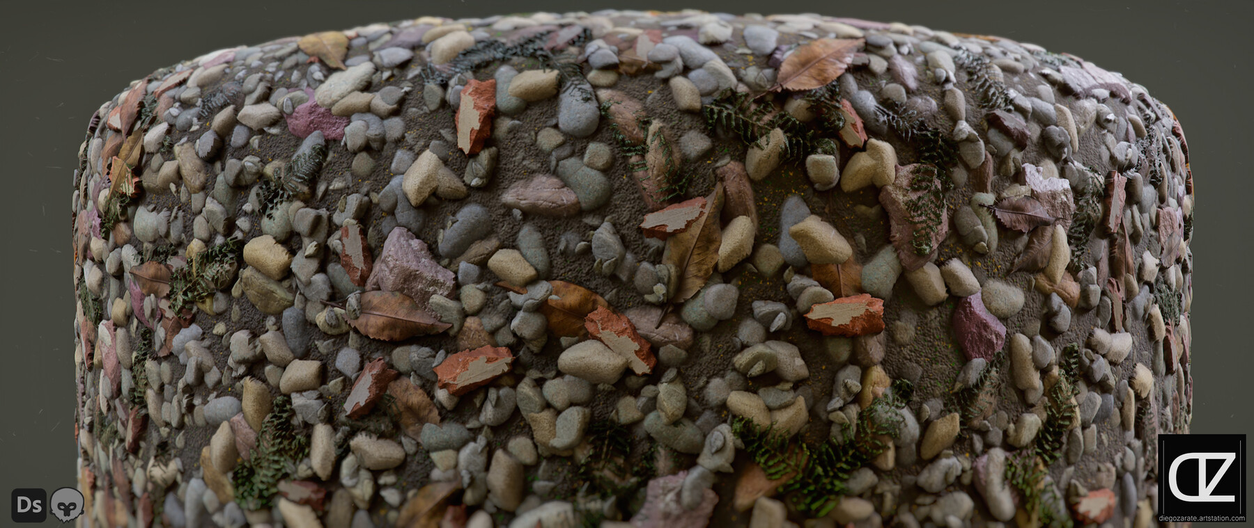 ArtStation - PBR - PEBBLES DEBRIS GROUNG - 4K MATERIAL | Game Assets