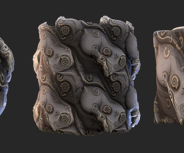 ArtStation - Stylized Ancient Fossil - Substance 3D Designer | Game Assets