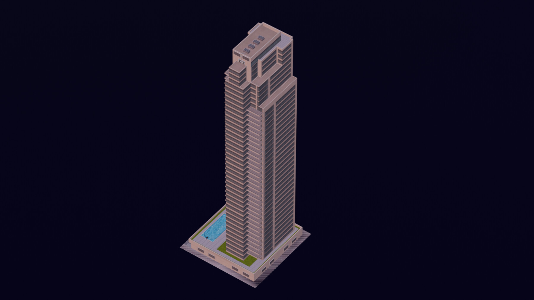ArtStation - HIGH RISE BUILDING GAME READY LOW POLY | Game Assets