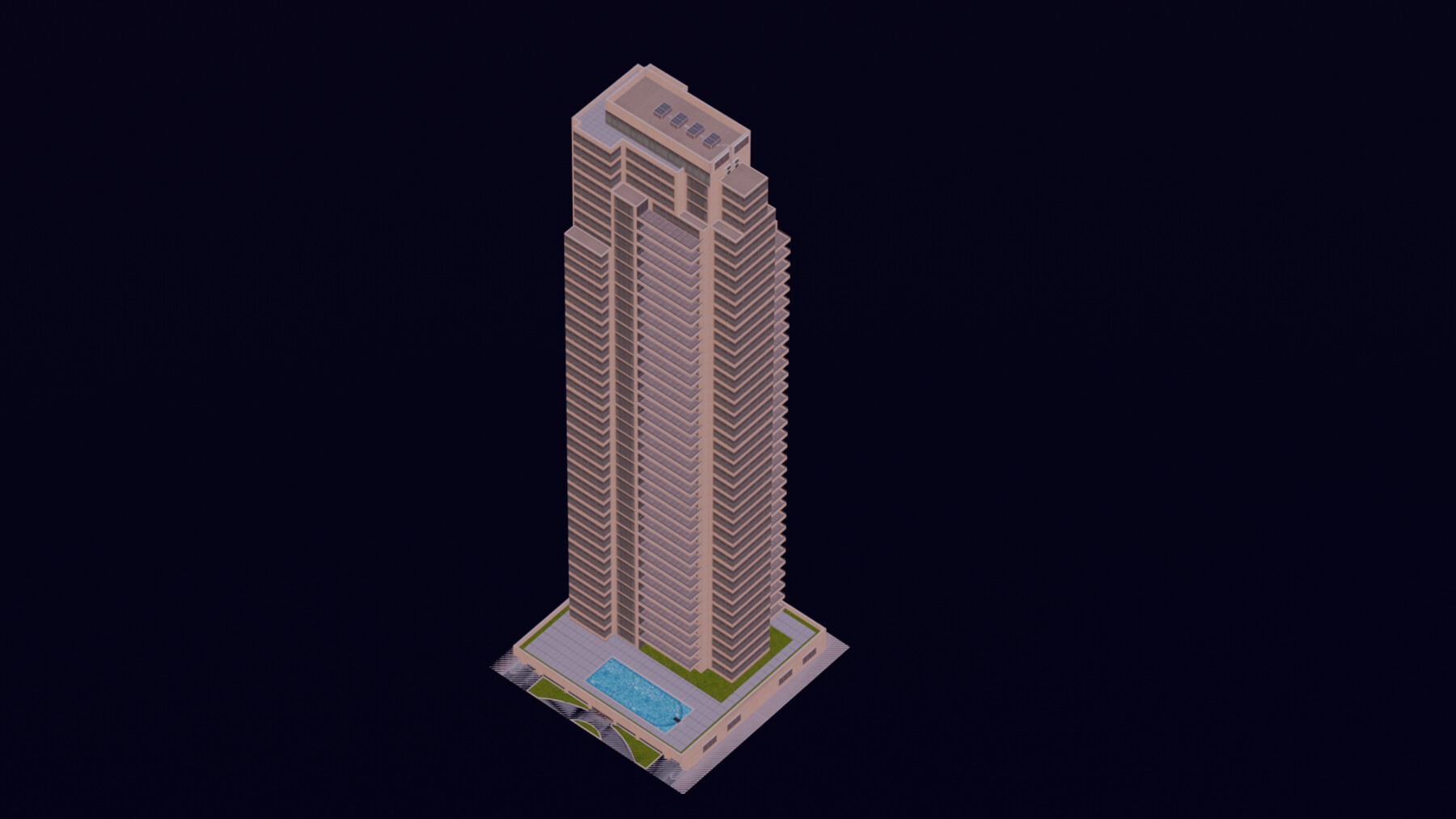 ArtStation - HIGH RISE BUILDING GAME READY LOW POLY | Game Assets