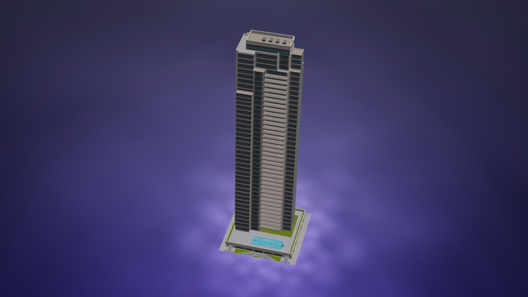 ArtStation - HIGH RISE BUILDING GAME READY LOW POLY | Game Assets