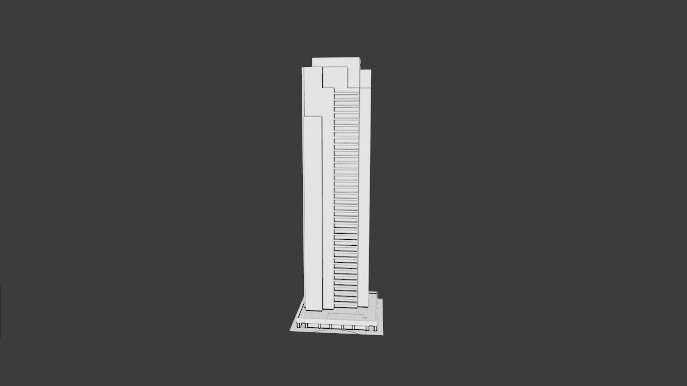 ArtStation - HIGH RISE BUILDING GAME READY LOW POLY | Game Assets