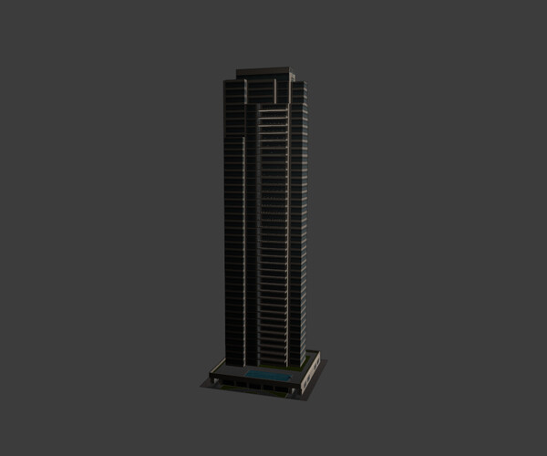 ArtStation - HIGH RISE BUILDING GAME READY LOW POLY | Game Assets