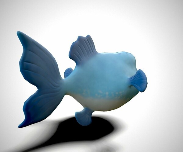 ArtStation - blue cartoon fish | Game Assets