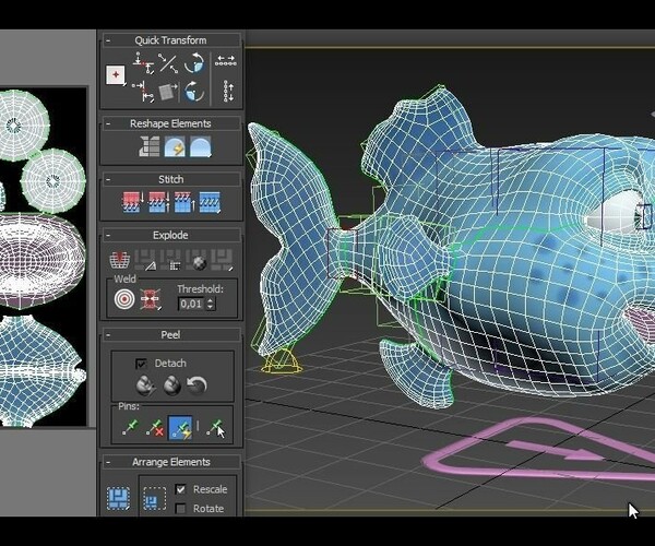 ArtStation - blue cartoon fish | Game Assets