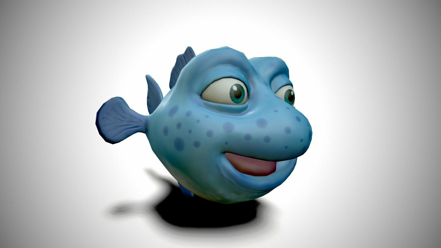 ArtStation - blue cartoon fish | Game Assets