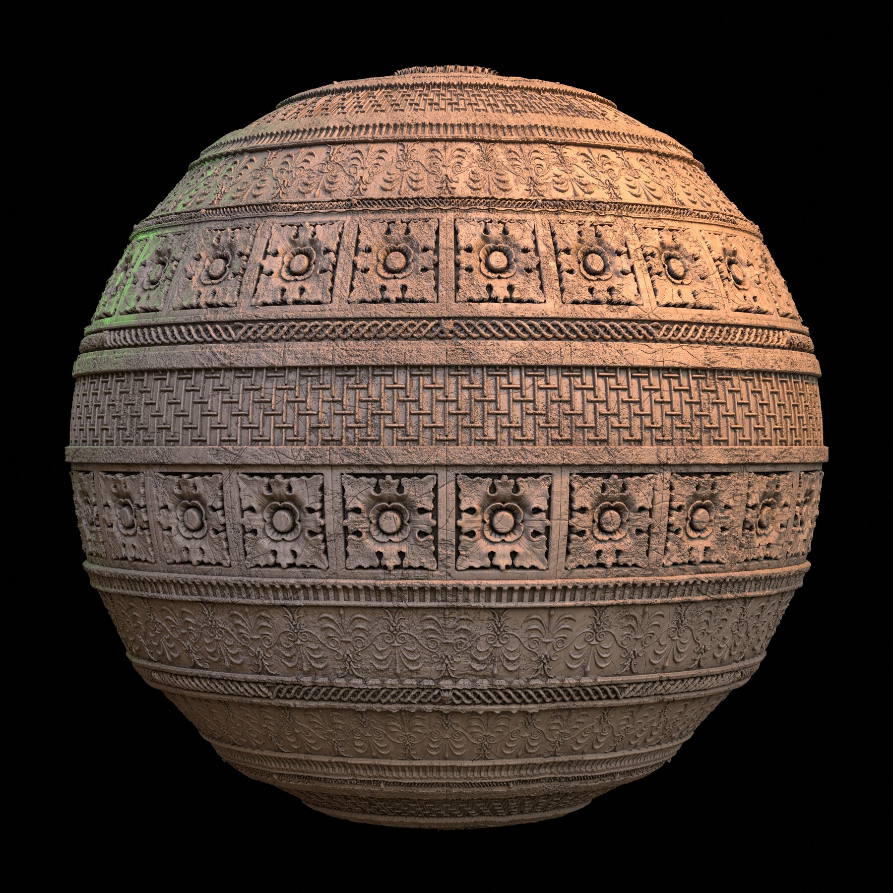 ArtStation - Ancient Rain Forest Temple Wall Trims Material | Resources