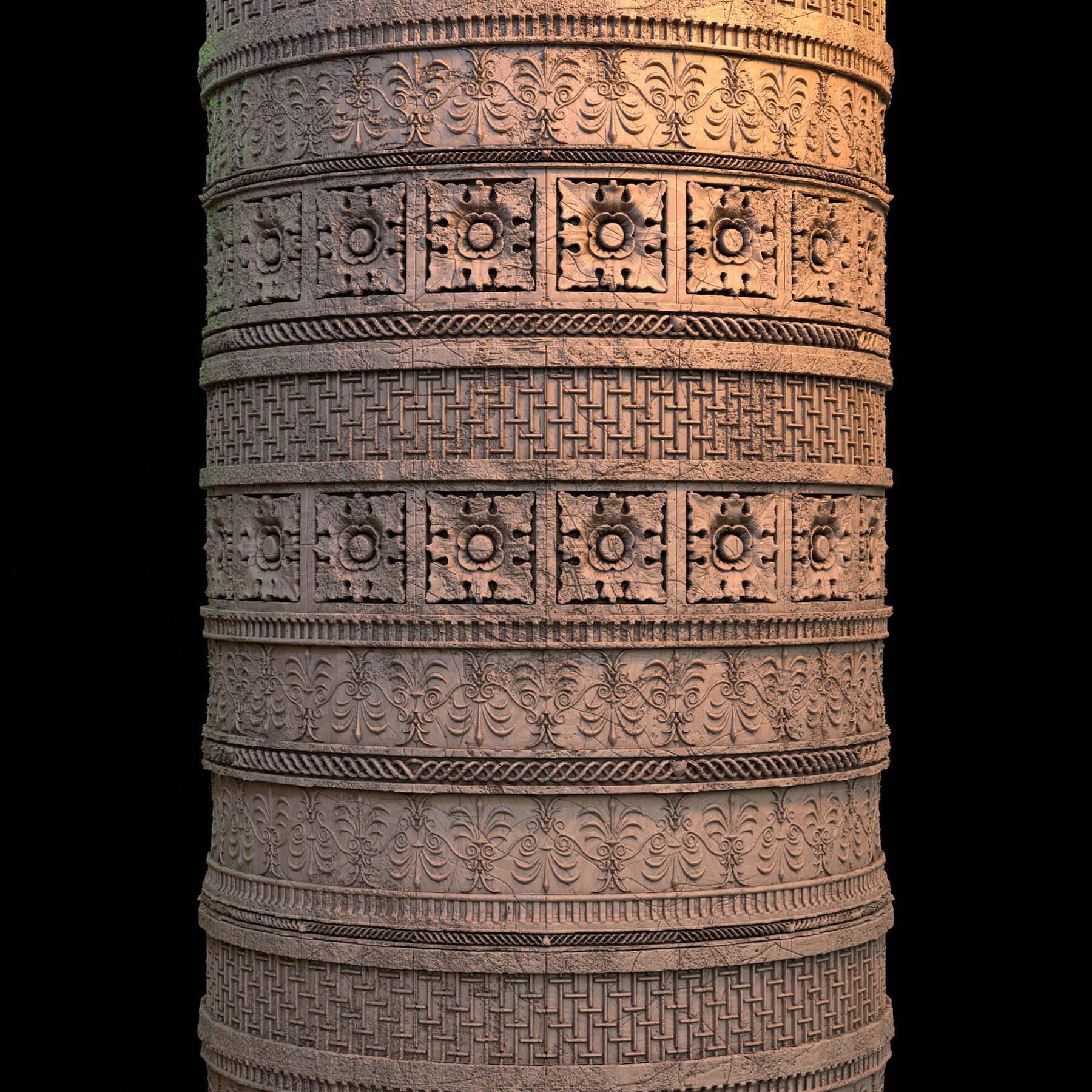 ArtStation - Ancient Rain Forest Temple Wall Trims Material | Resources