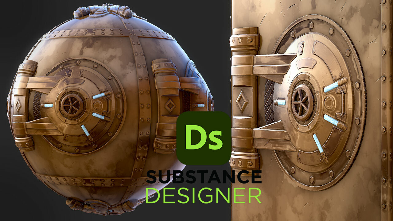 ArtStation - Stylized Vault Door - Substance 3D Designer | Game Assets