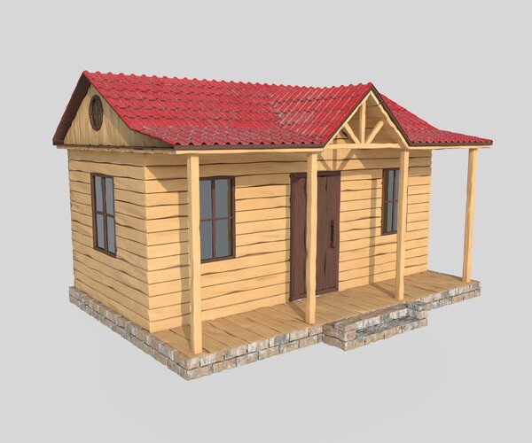 ArtStation - wooden house | Game Assets