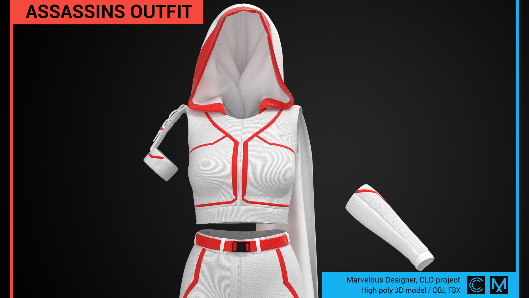ArtStation - Assassins outfit - Marvelous Designer, CLO project ...