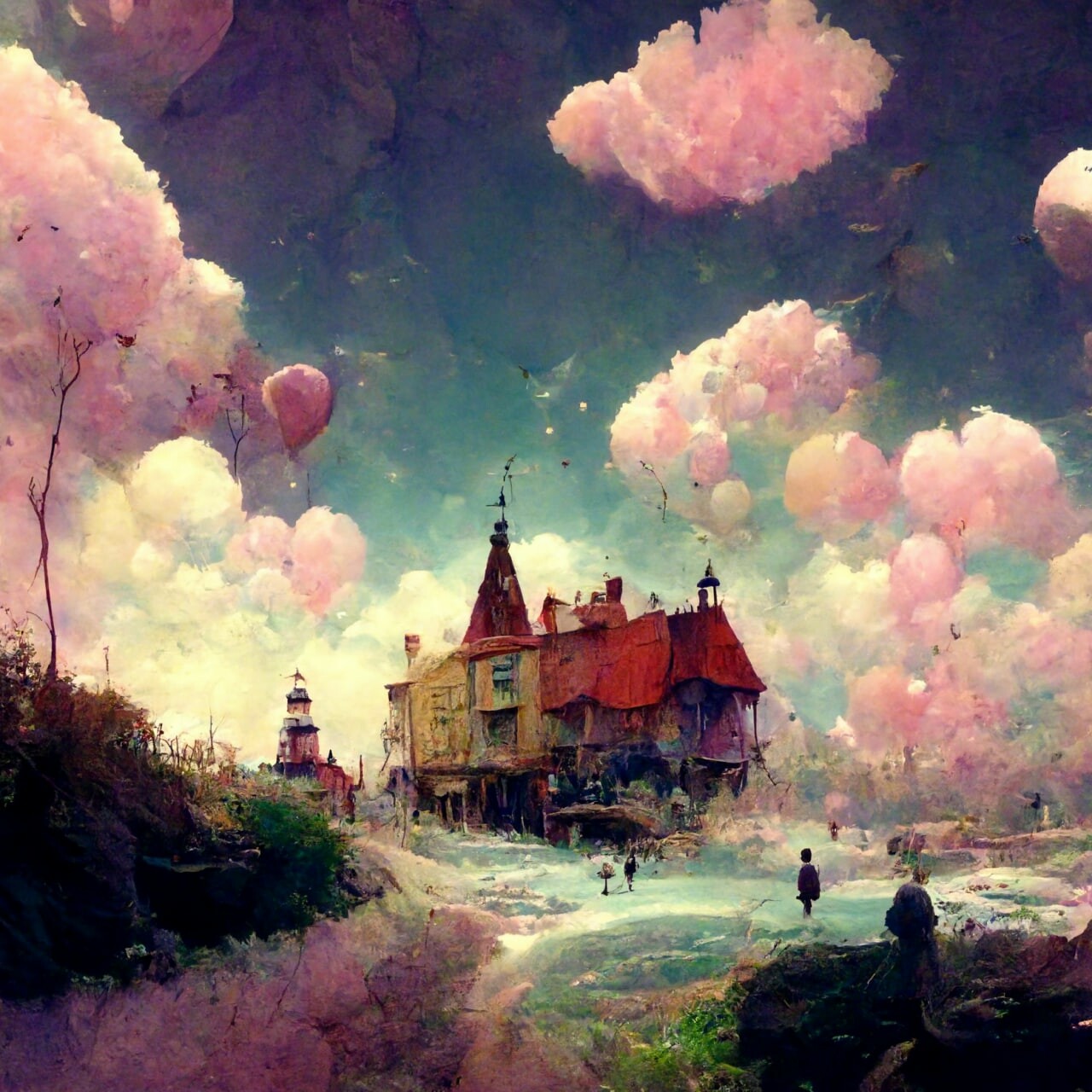 ArtStation - Perspective, Curious old secret town of the fairies | Artworks