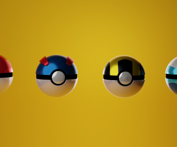 ArtStation - High Poly PokeBall Asset Pack | Game Assets