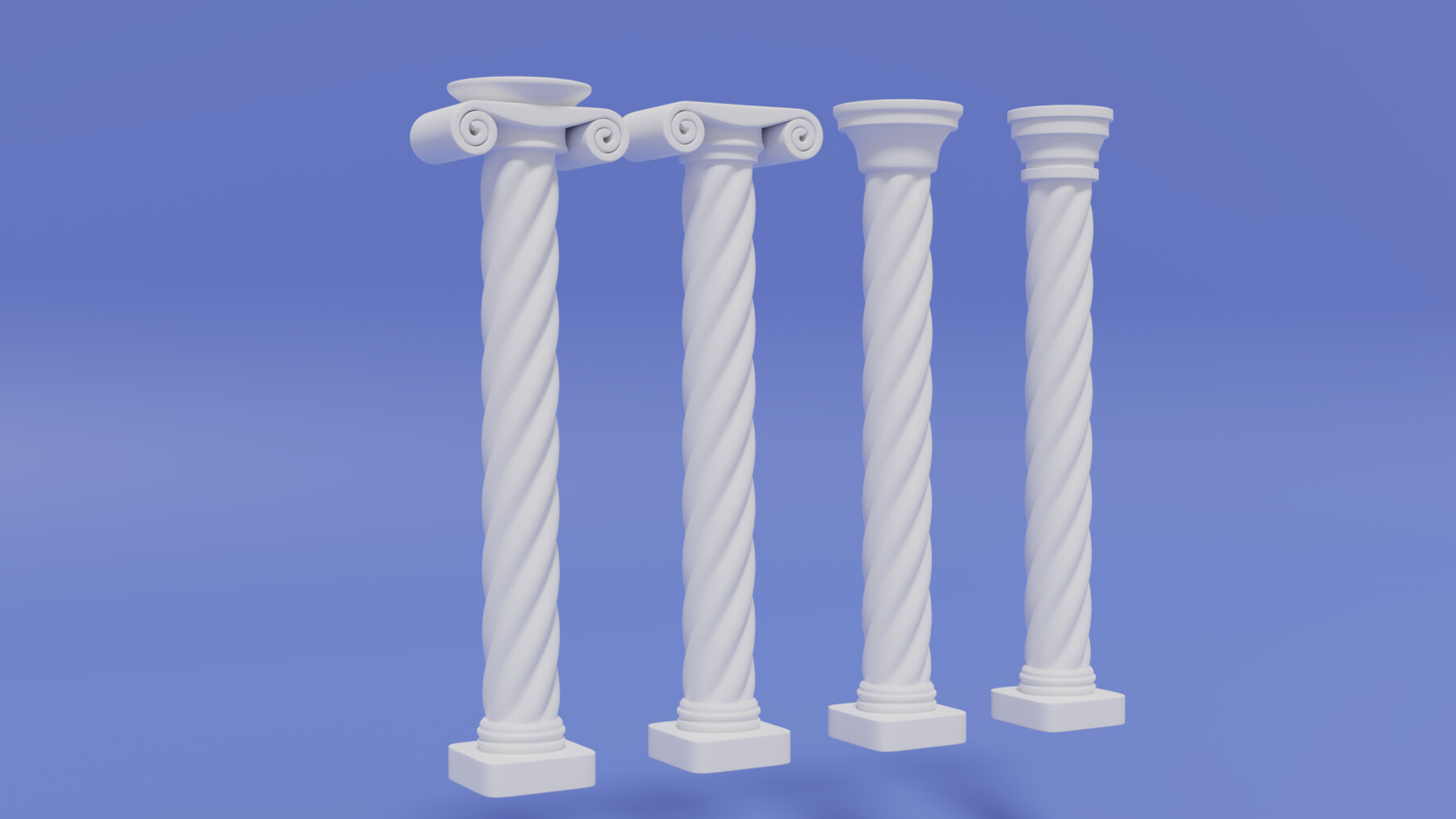 ArtStation - Greek and Roman Twisted Columns 3D model | Resources