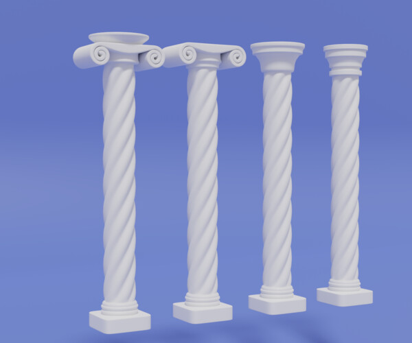 ArtStation - Greek and Roman Twisted Columns 3D model | Resources