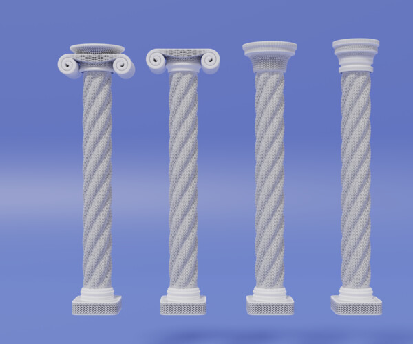 ArtStation - Greek and Roman Twisted Columns 3D model | Resources