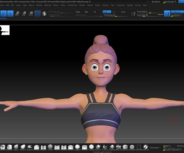 ArtStation - Zbrush Character Basemesh - Debbie | Resources