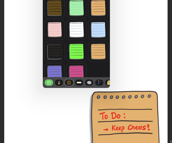 ArtStation - Goodnotes sticker - Sticker notes 9 holes with lines and ...