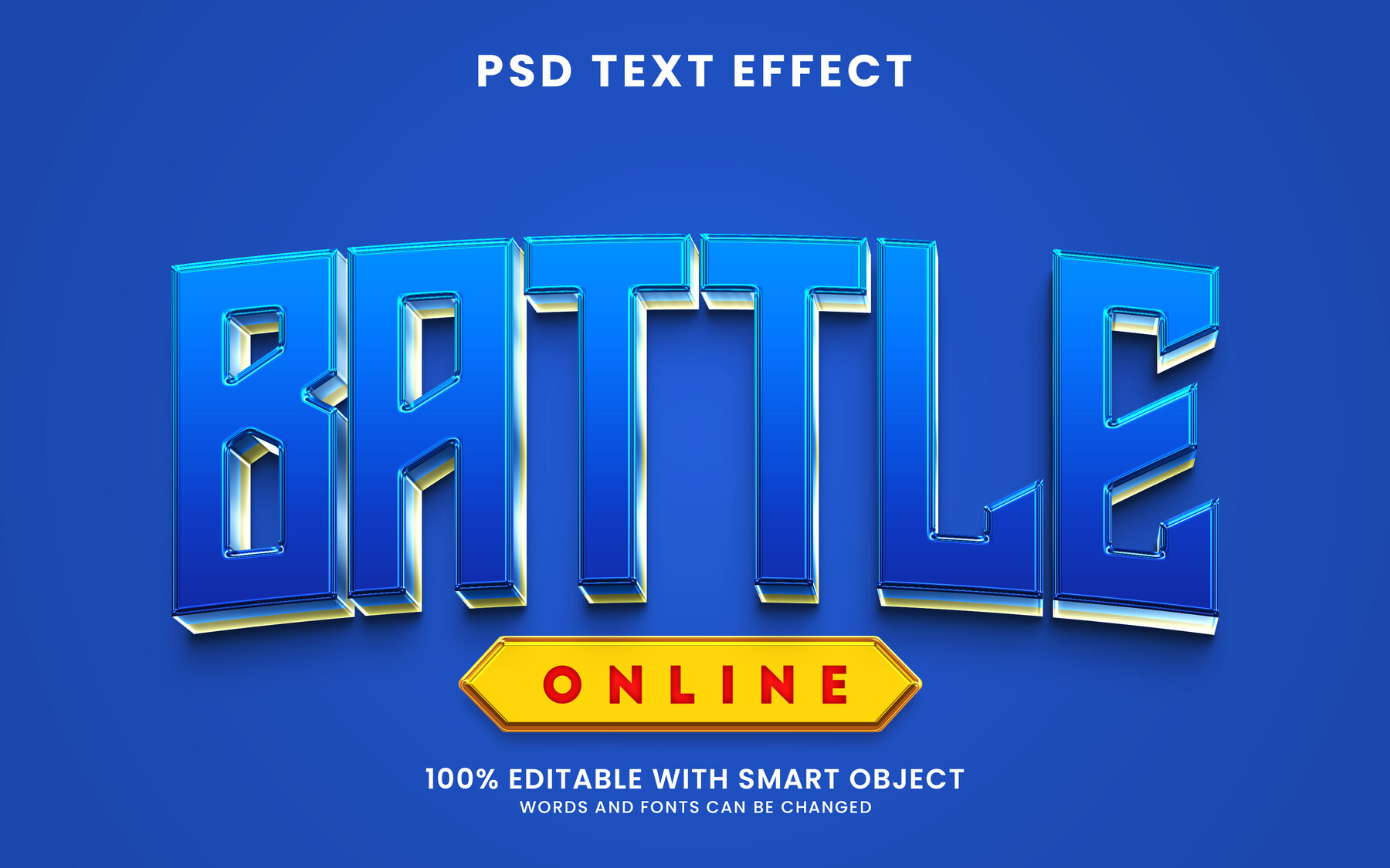 ArtStation - 3D Battle PSD fully editable text effect. Layer style PSD ...