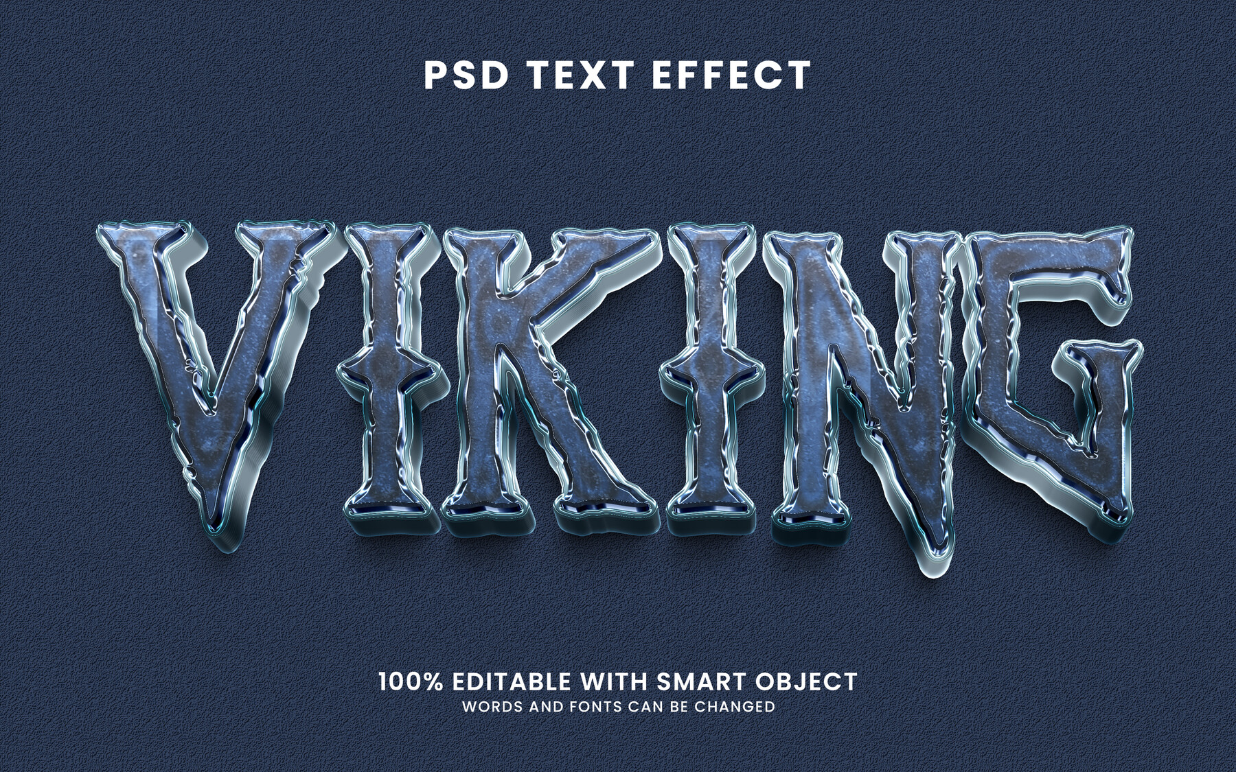 ArtStation - 3D Viking PSD fully editable text effect. Layer style PSD ...