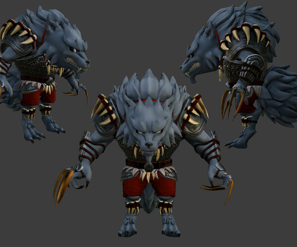 ArtStation - Werewolf model | Game Assets