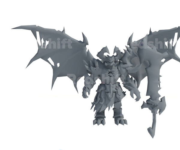 ArtStation - Hell demon flying rhino horn demon warrior epee black hand ...