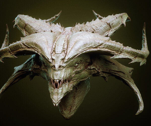 ArtStation - DEMON part 1: 52 Heads with Blendshapes | Brushes