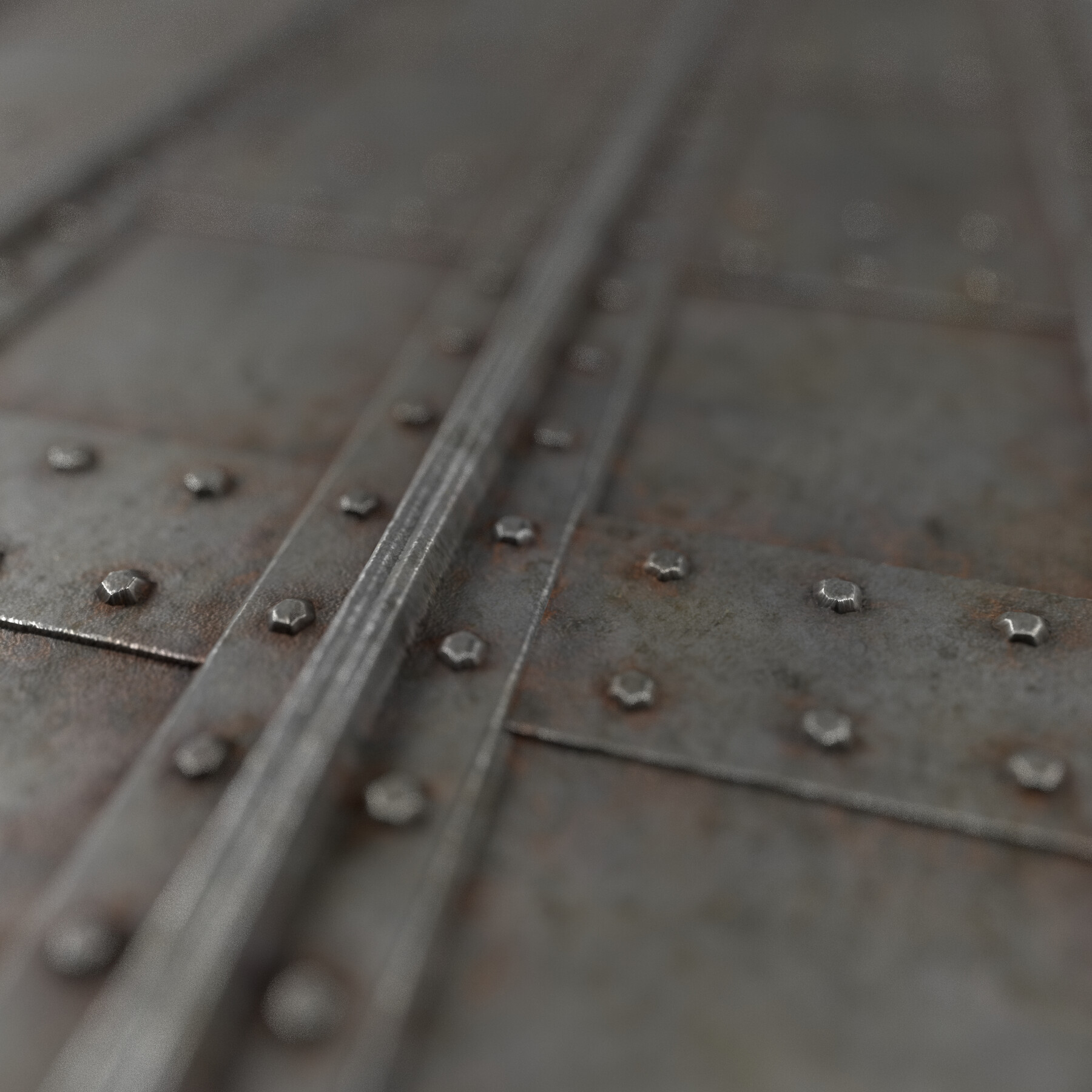 David L. Lemieux - Steel Wall with Bars and Bolts Horror PBR Procedural ...