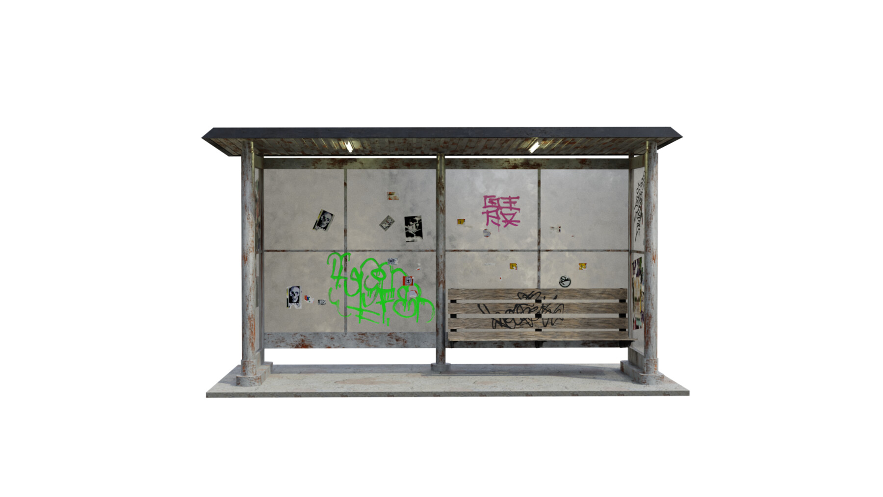 ArtStation - Old bus stop | Resources