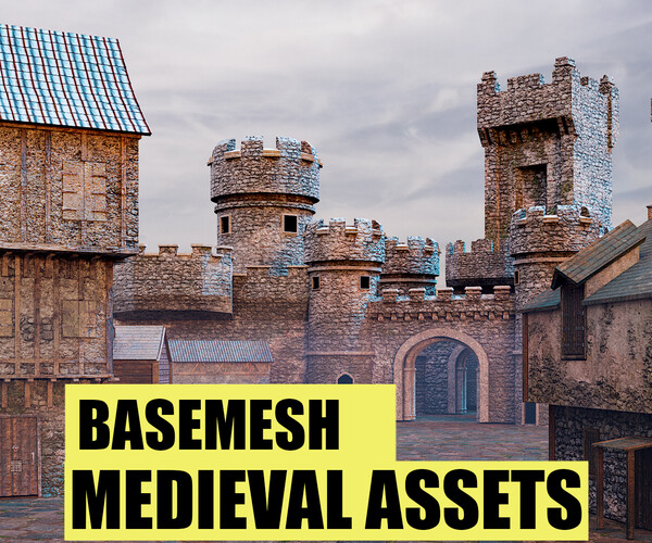 ArtStation - BaseMesh: MEDIEVAL Assets+Texture Vol 2 | Game Assets