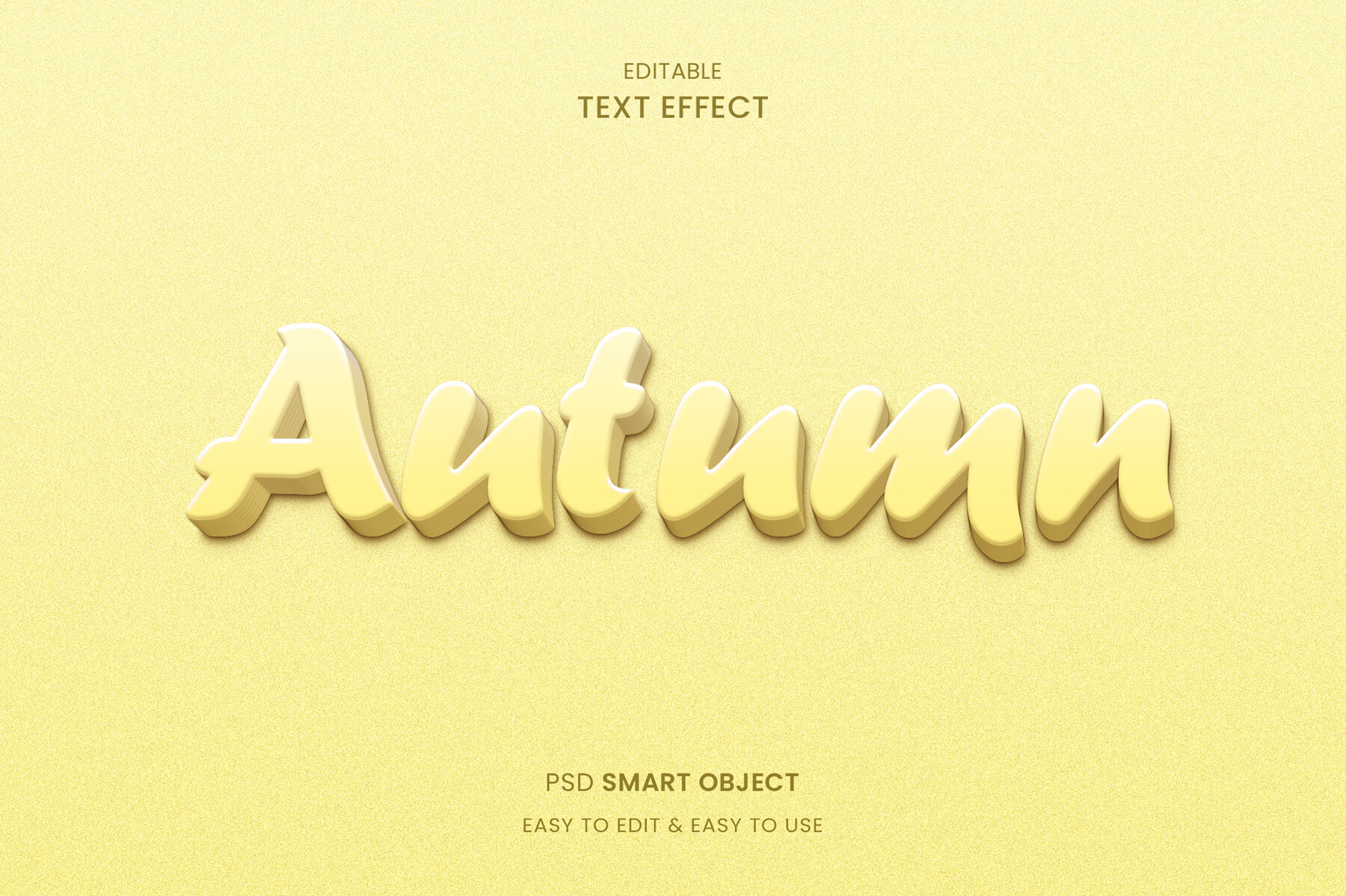 ArtStation - 3D Autumn PSD fully editable text effect. Layer style PSD mockup template. | Artworks