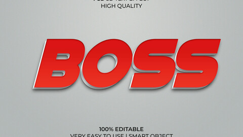 ArtStation - 3D Boss PSD fully editable text effect. Layer style PSD ...