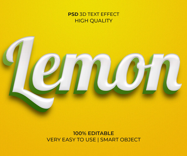 ArtStation - 3D Lemon PSD fully editable text effect. Layer style PSD ... ArtStation - 3D Lemon PSD fully editable text effect. Layer style PSD ...