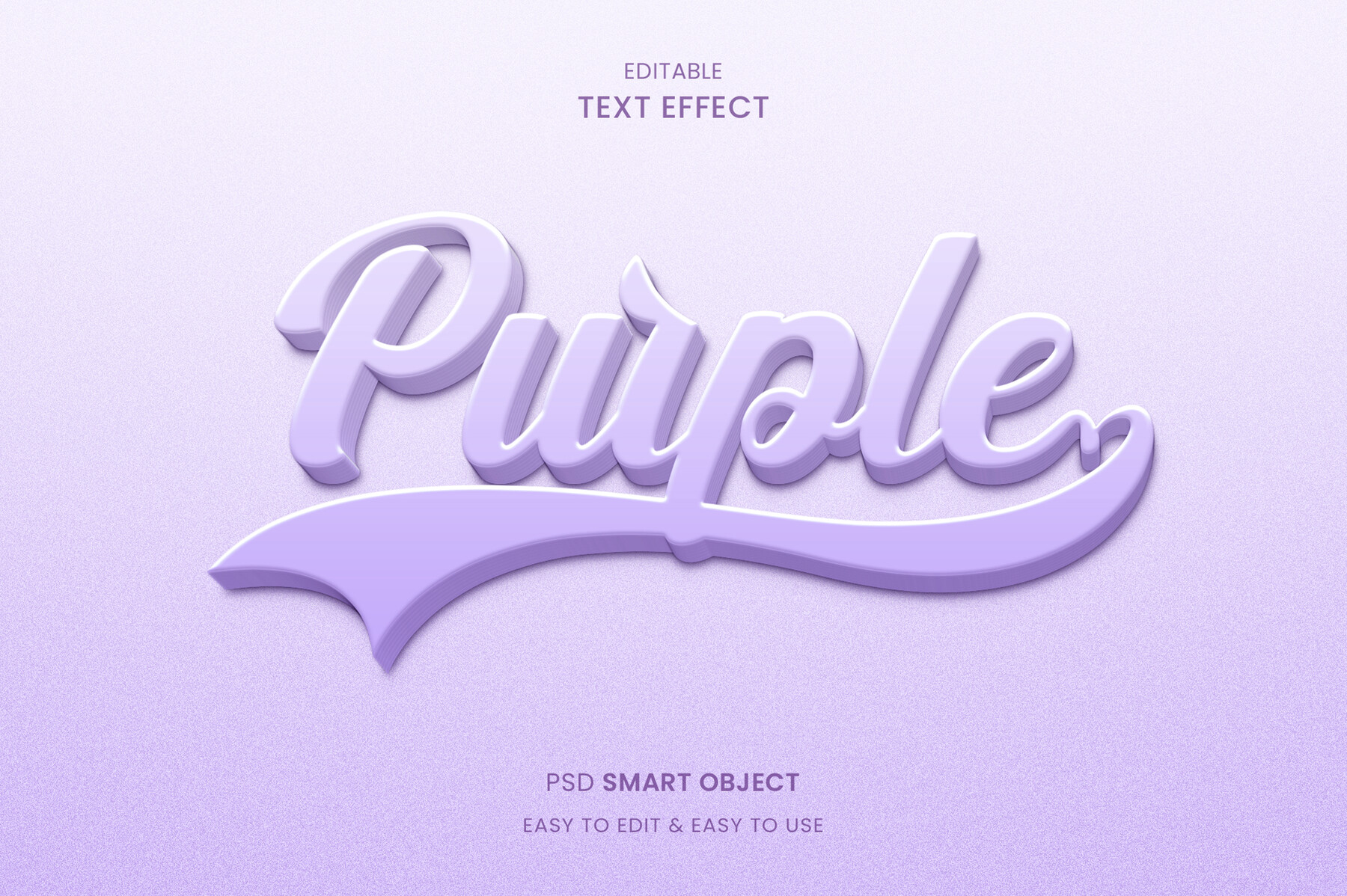 ArtStation - 3D Purple PSD fully editable text effect. Layer style PSD ...