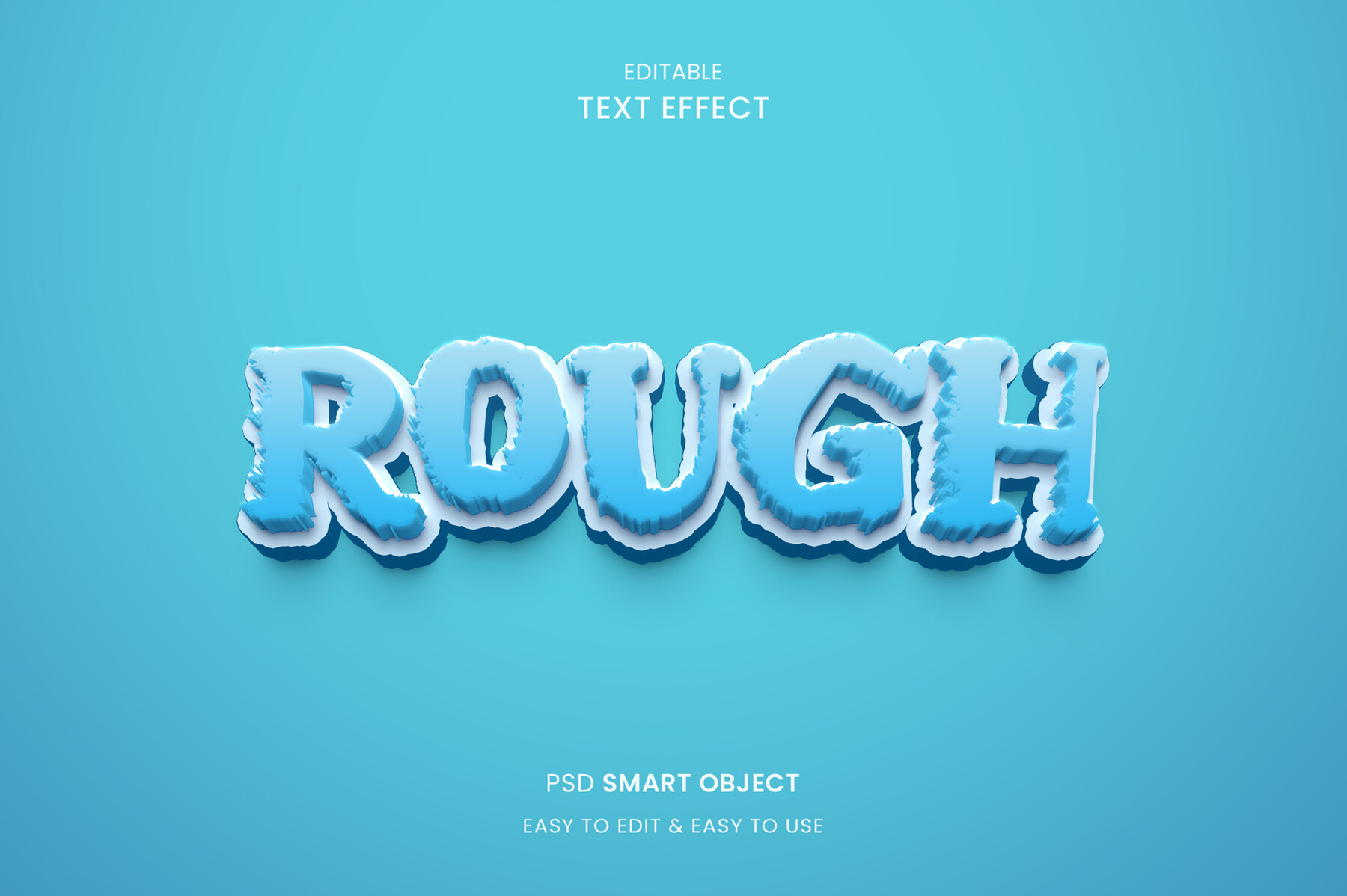 ArtStation - 3D Rough PSD fully editable text effect. Layer style PSD ...