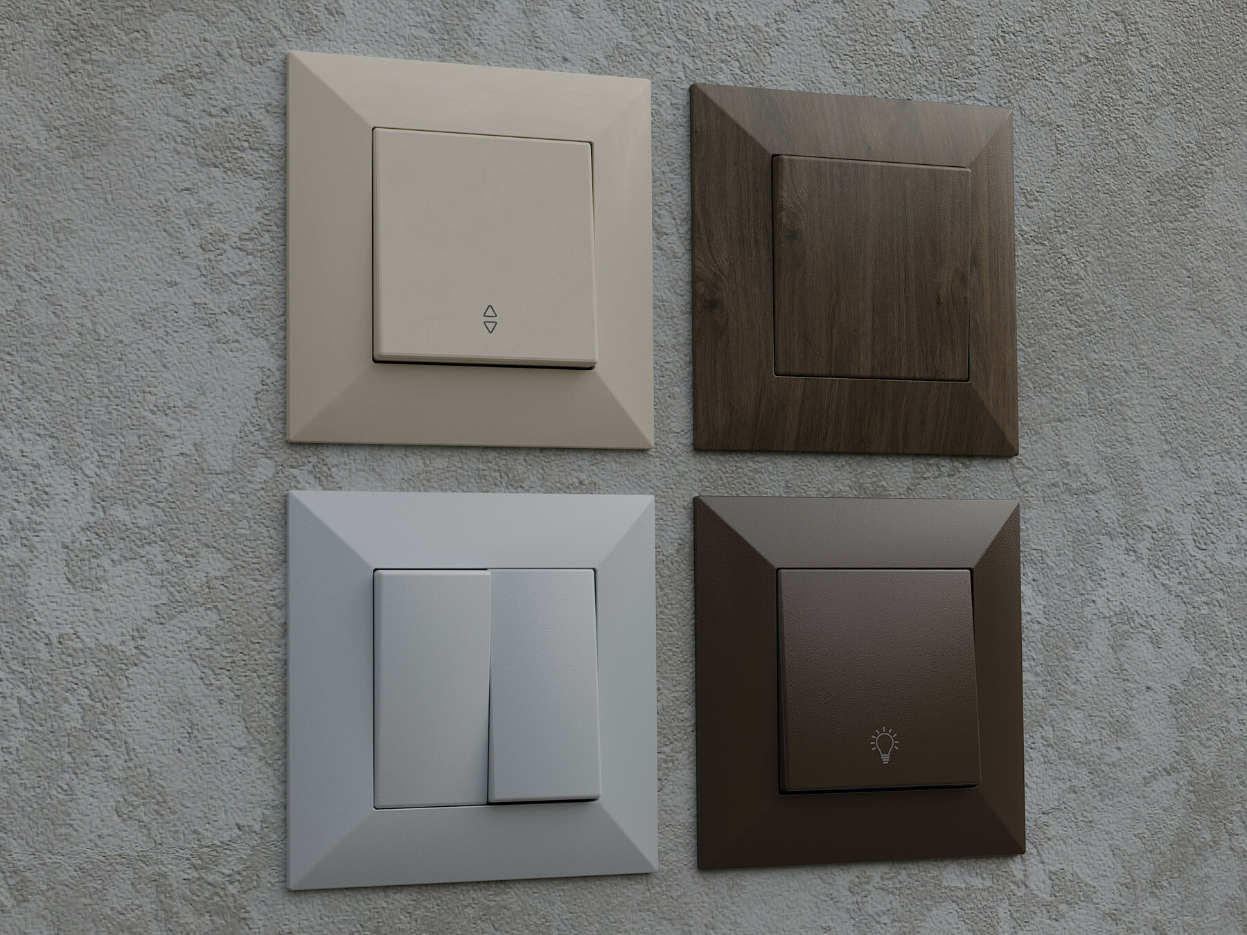 ArtStation - Luxury Electrical Switches Set 1 | Resources