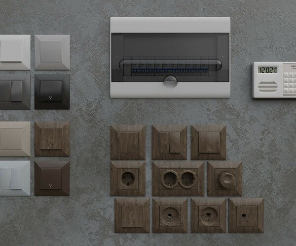 ArtStation - Luxury Electrical Switches Set 1 | Resources
