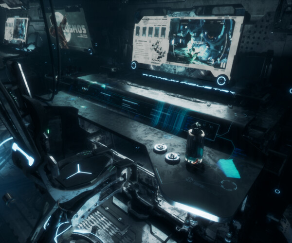 ArtStation - Sci-Fi Computer Station | Game Assets