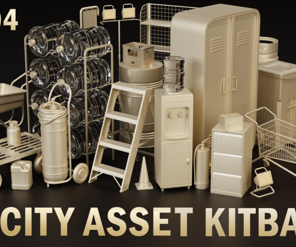 ArtStation - 80 City Asset Kitbash | Resources