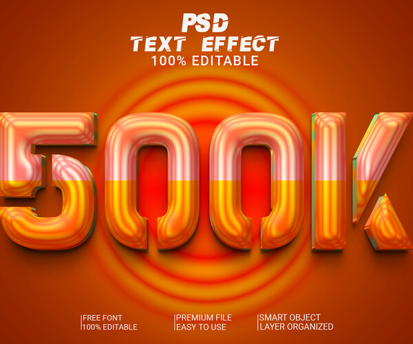 ArtStation - 500 K PSD fully editable text effect. Layer style PSD ...