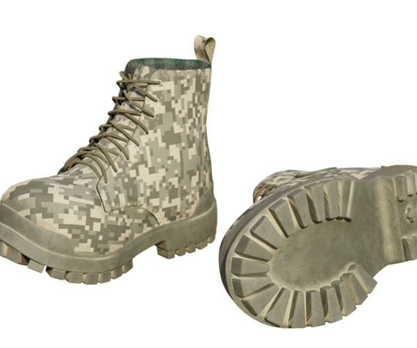 ArtStation - Military boots _ 3D model with PBR textures | Resources