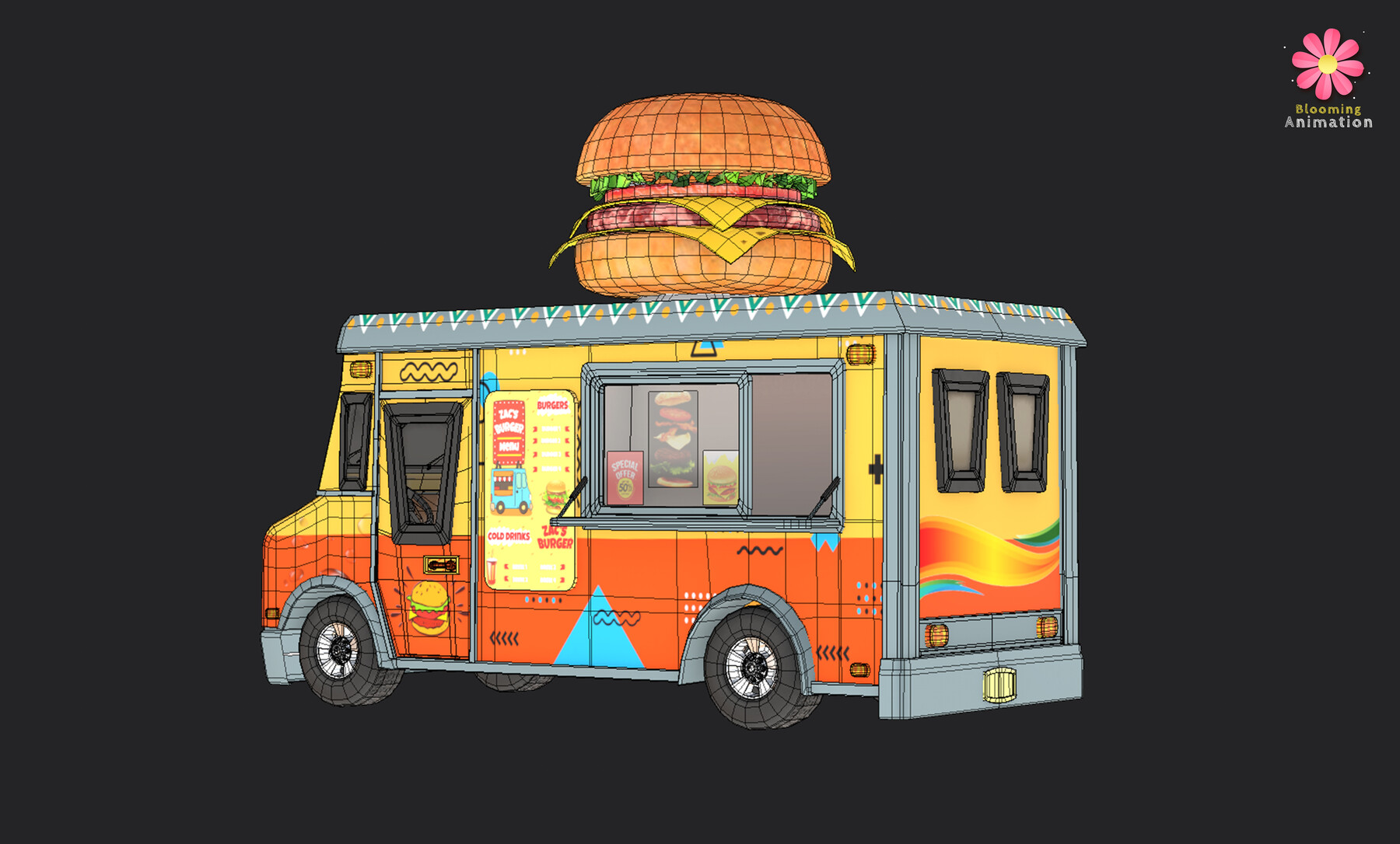 ArtStation - Low Poly Burger Truck For Ar,Vr and Games | Game Assets