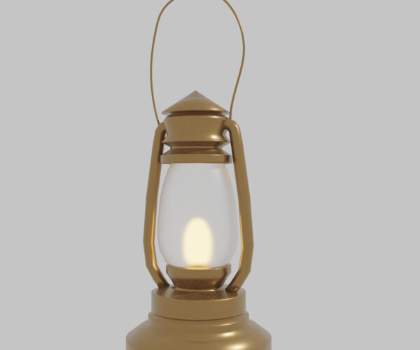 ArtStation - Old Gold Lamp - Asset for games | Game Assets