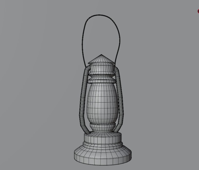 ArtStation - Old Gold Lamp - Asset for games | Game Assets