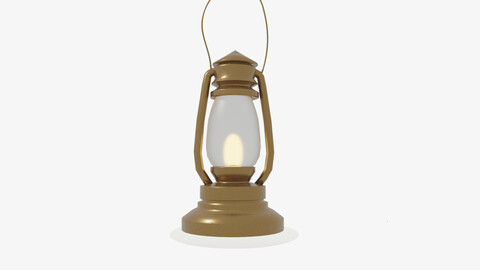 ArtStation - Old Gold Lamp - Asset for games | Game Assets