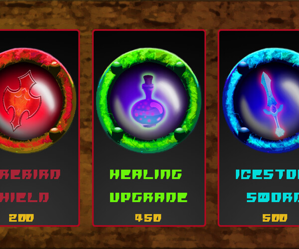 ArtStation - 2D Power Up Gem Pack | Game Assets